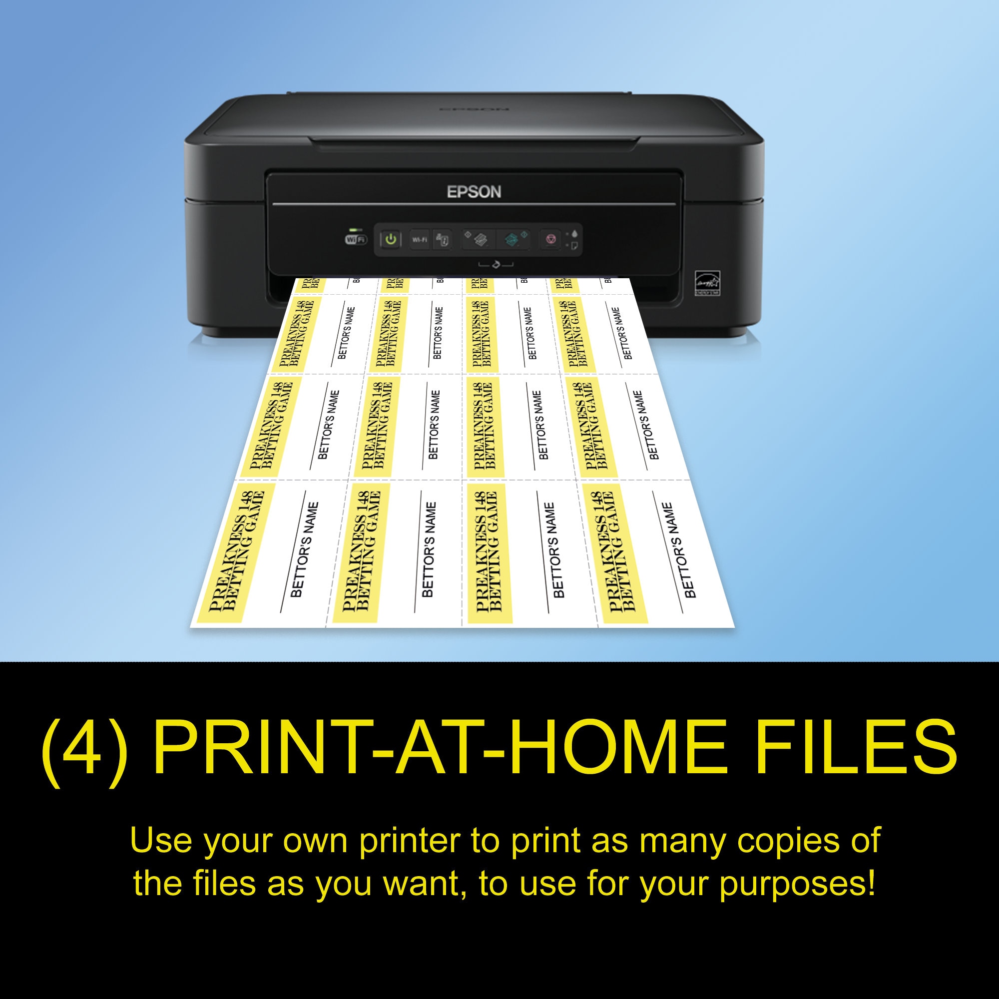 Printable Preakness Betting Game for Preakness Party Derby Horse Racing ...