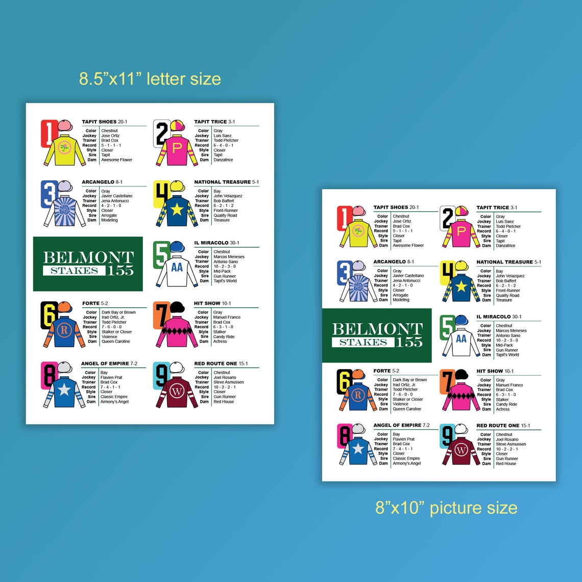 Belmont Stakes INSTANT DOWNLOAD Printable Cards Belmont Party ...