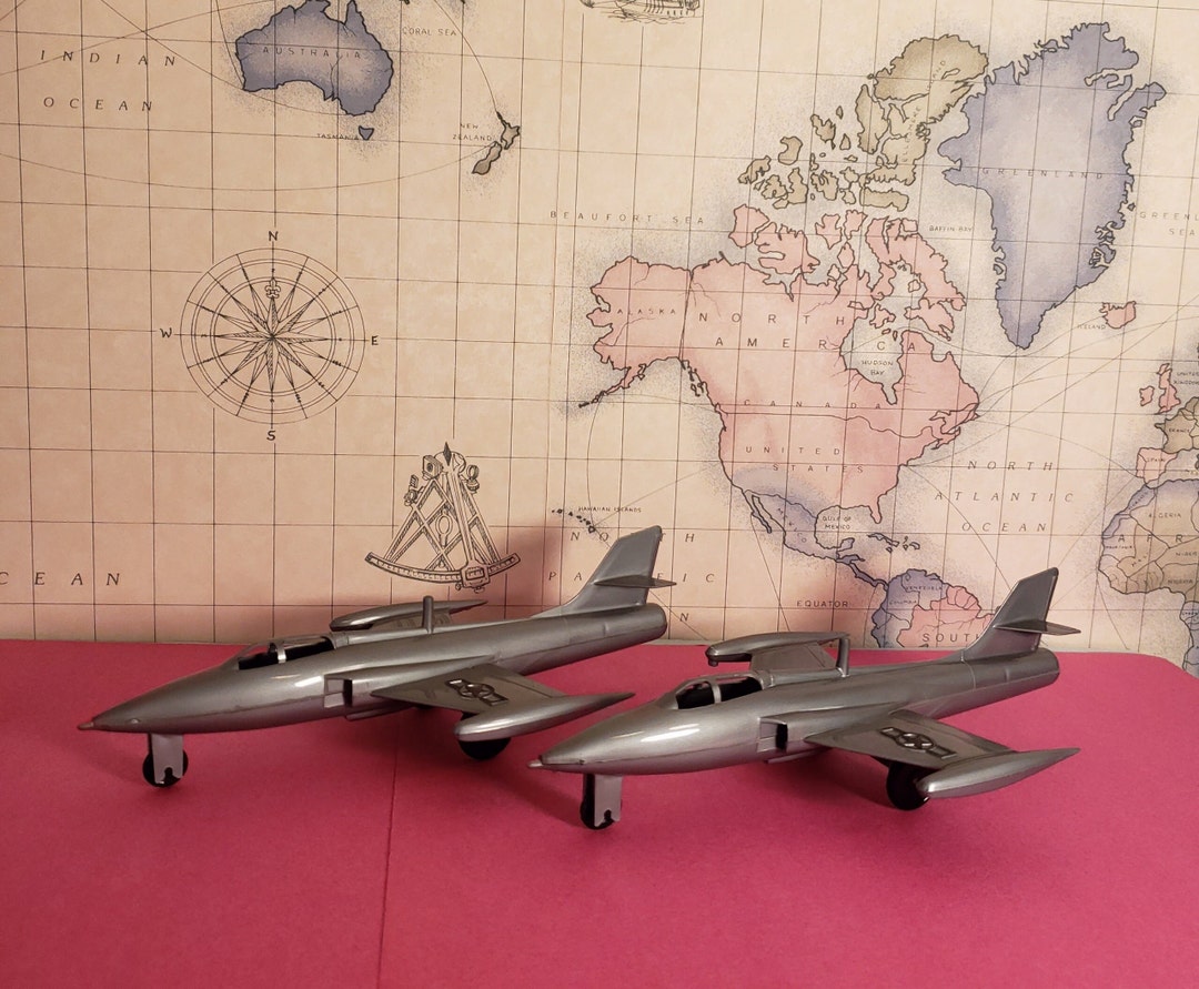 Pair of Vintage Toy USAF Fighter Jets From Pyro Plastics Plane 1950's ...
