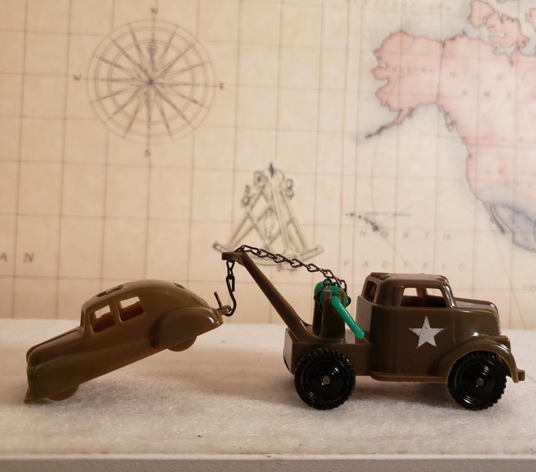 Pyro Plastic Army Tow Truck Hauling Staff Car Military - Etsy