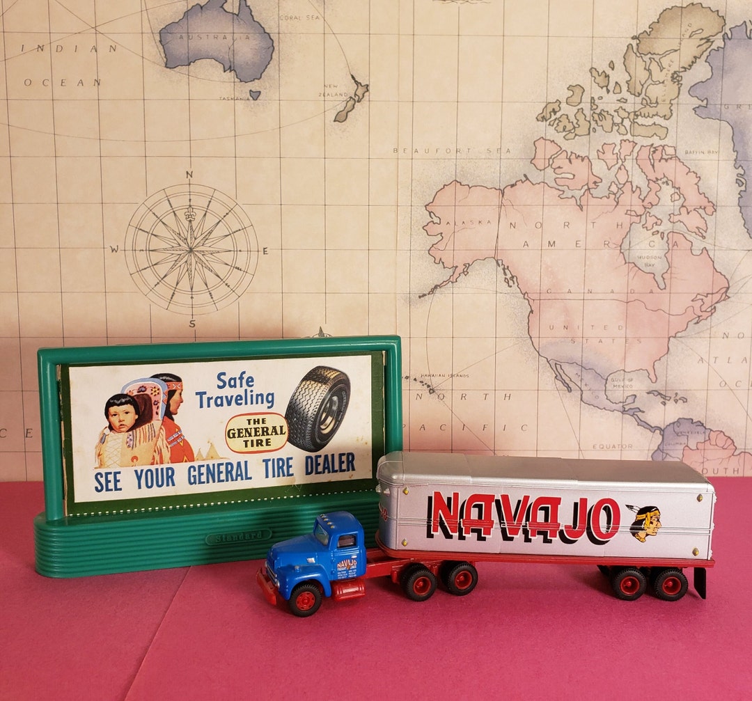 Vintage Native Theme Railroad General Tire Billboard and Navajo ...