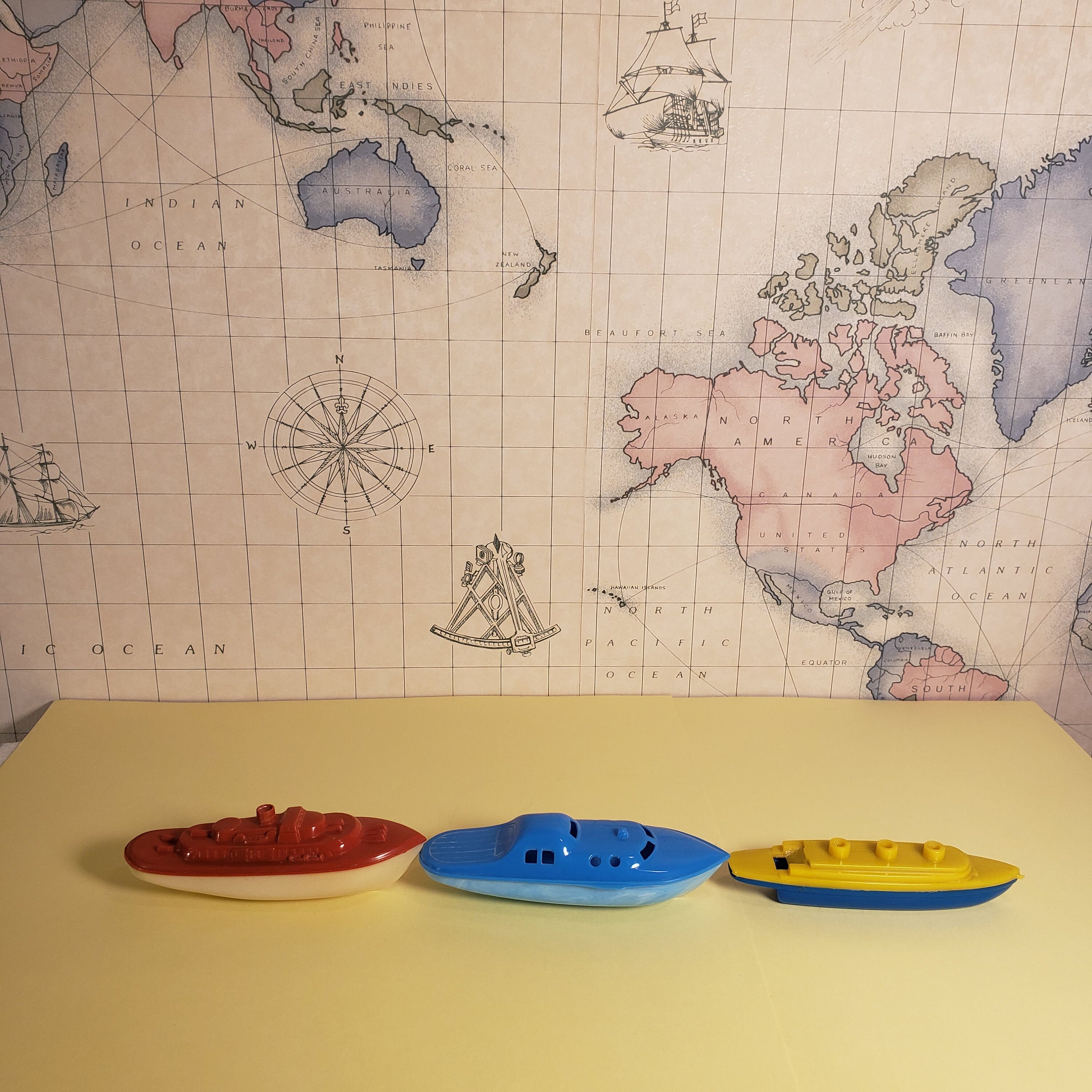 Vintage 1950's Hard Plastic Boat Package 2 Banner and 1 Whistle - Etsy