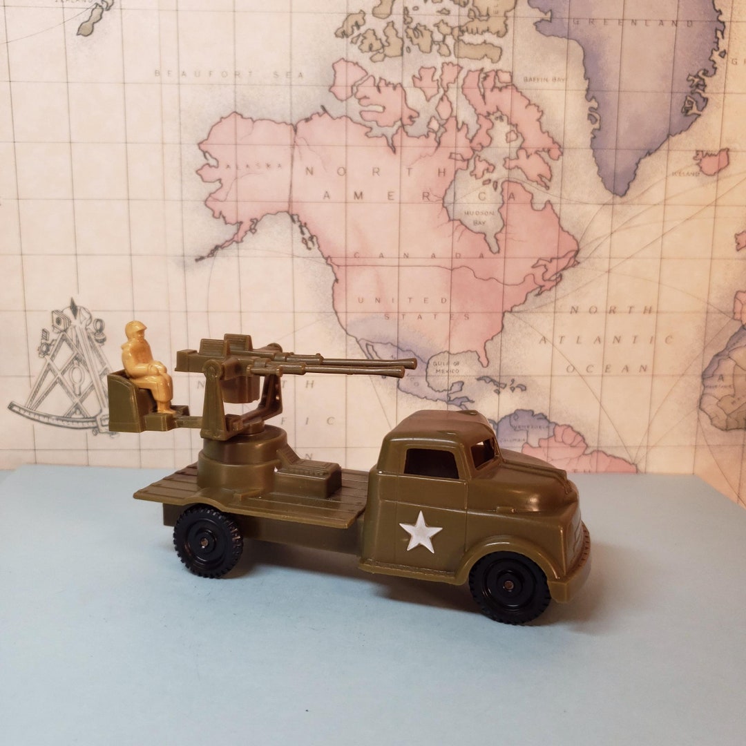 Vintage Pyro Hard Plastic Military Mobile Anti-aircraft Truck 1950's ...