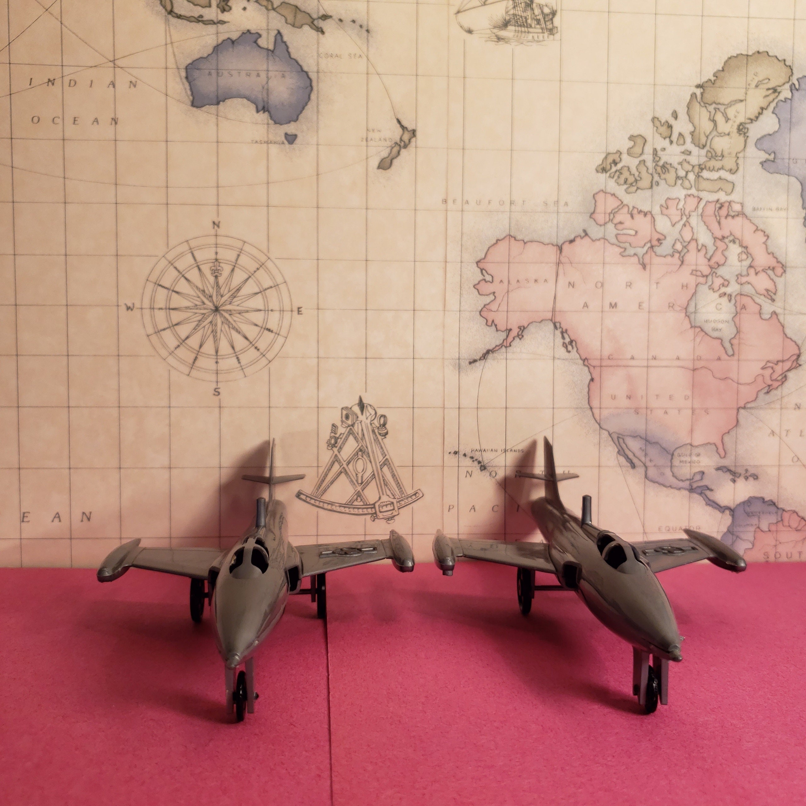 Pair of Vintage Toy USAF Fighter Jets From Pyro Plastics Plane 1950's ...