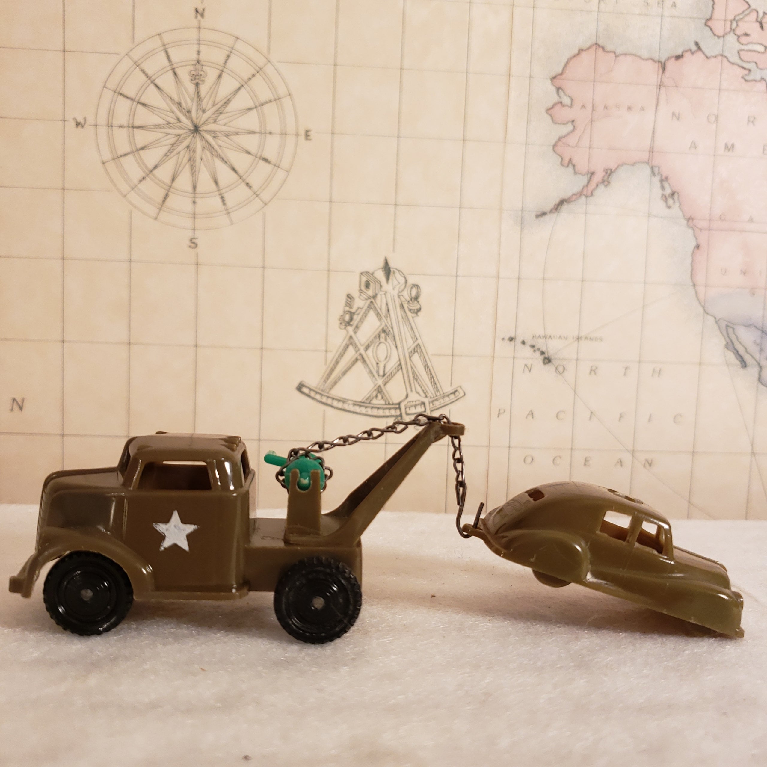 Pyro Plastic Army Tow Truck Hauling Staff Car Military - Etsy