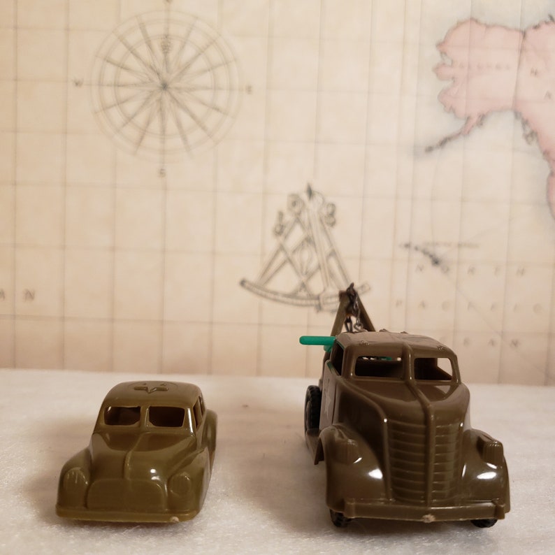 Pyro Plastic Army Tow Truck Hauling Staff Car Military - Etsy