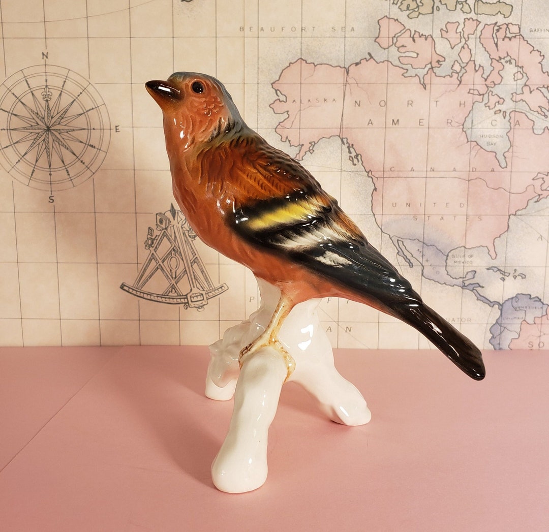 Vintage Goebel Porcelain Finch Bird on Branch W. Germany - Etsy