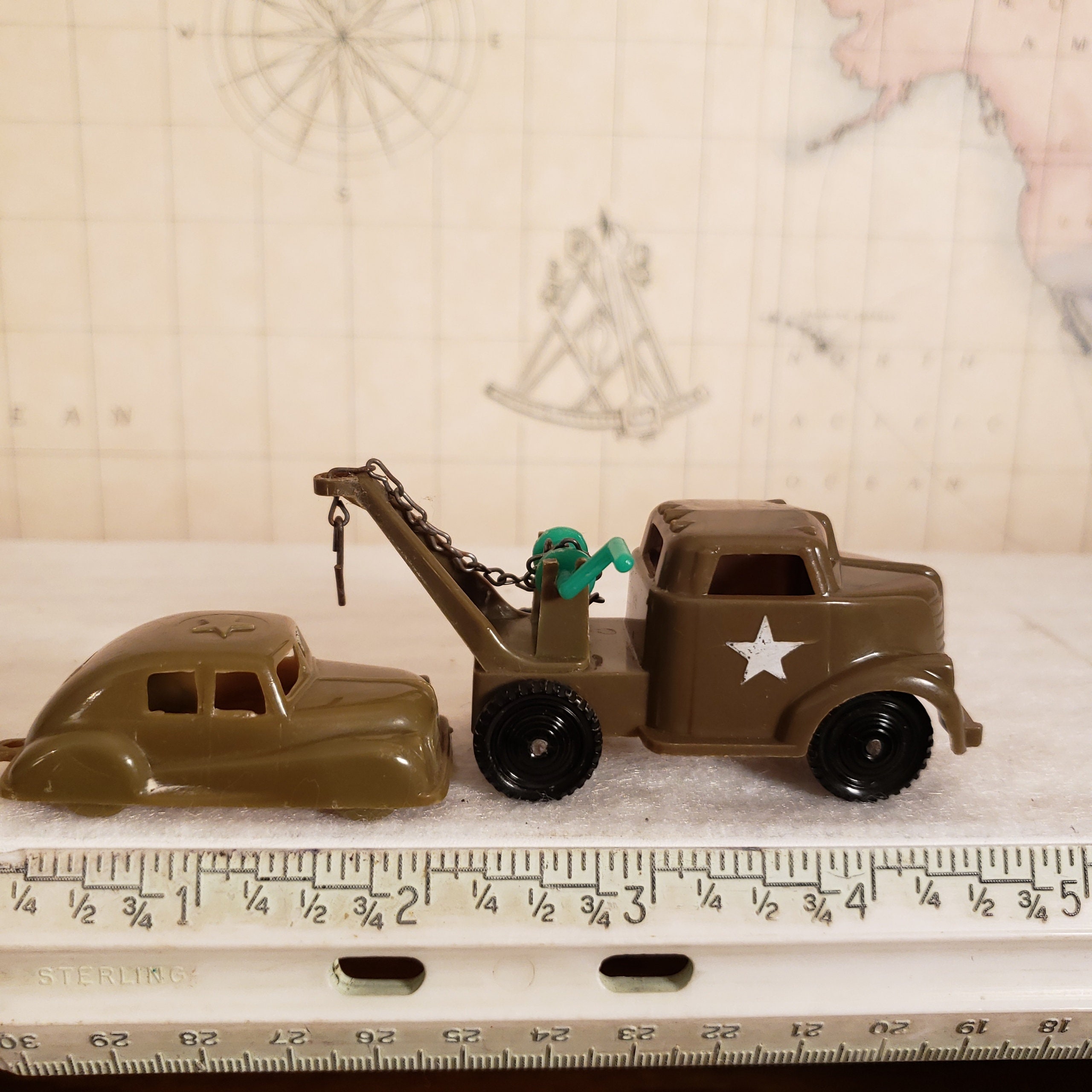 Pyro Plastic Army Tow Truck Hauling Staff Car Military - Etsy