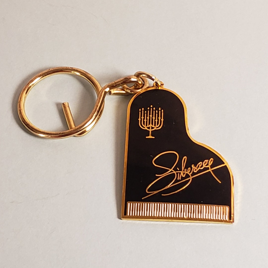 Vintage Liberace Black Enamel With Gold Piano Key Chain - Etsy