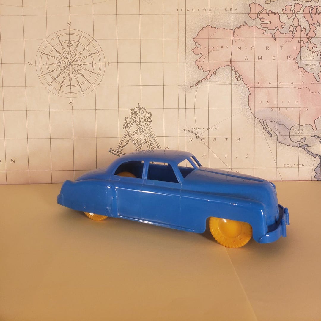 Vintage 1950's Marx Plastic Cadillac Sedan Car Blue - Etsy