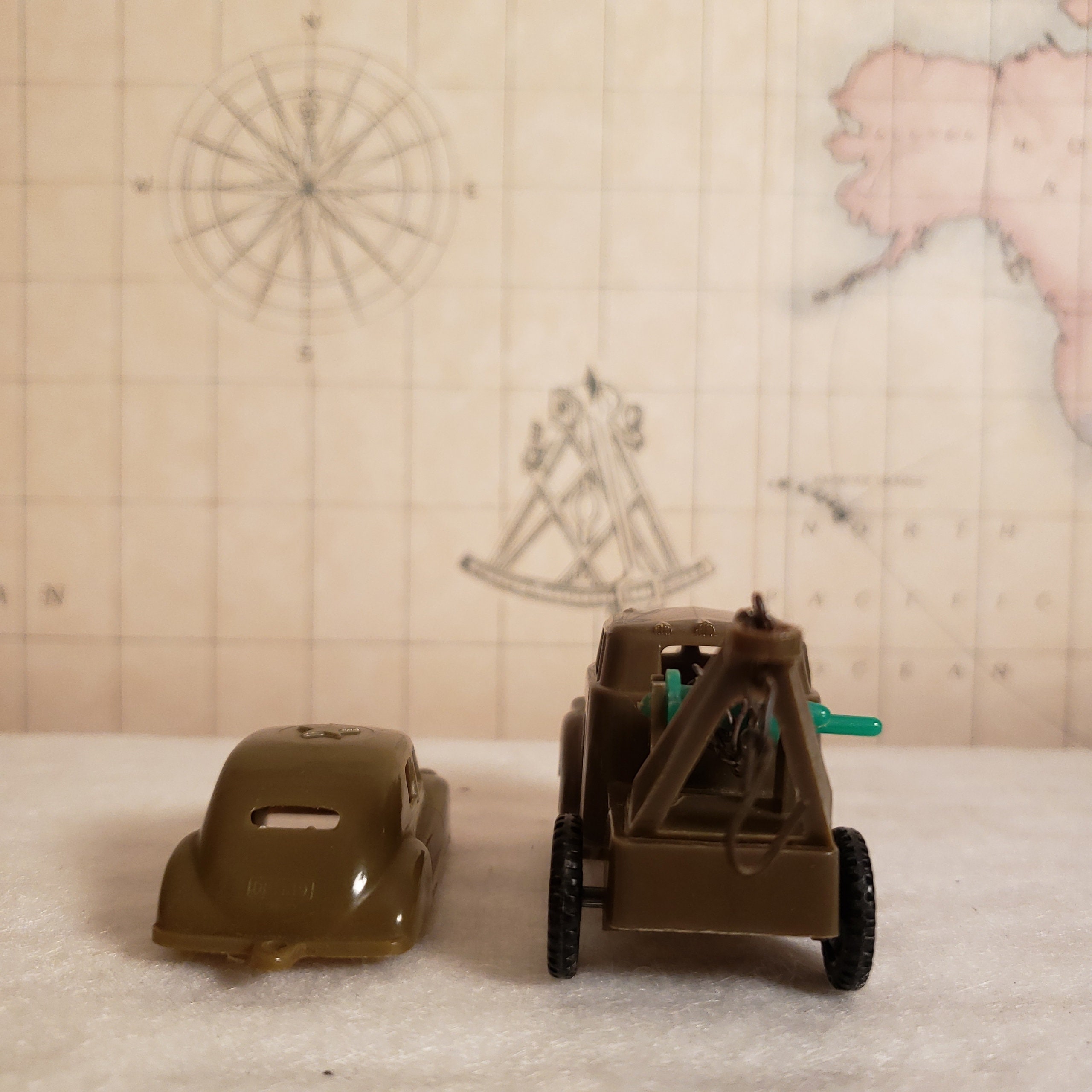 Pyro Plastic Army Tow Truck Hauling Staff Car Military - Etsy