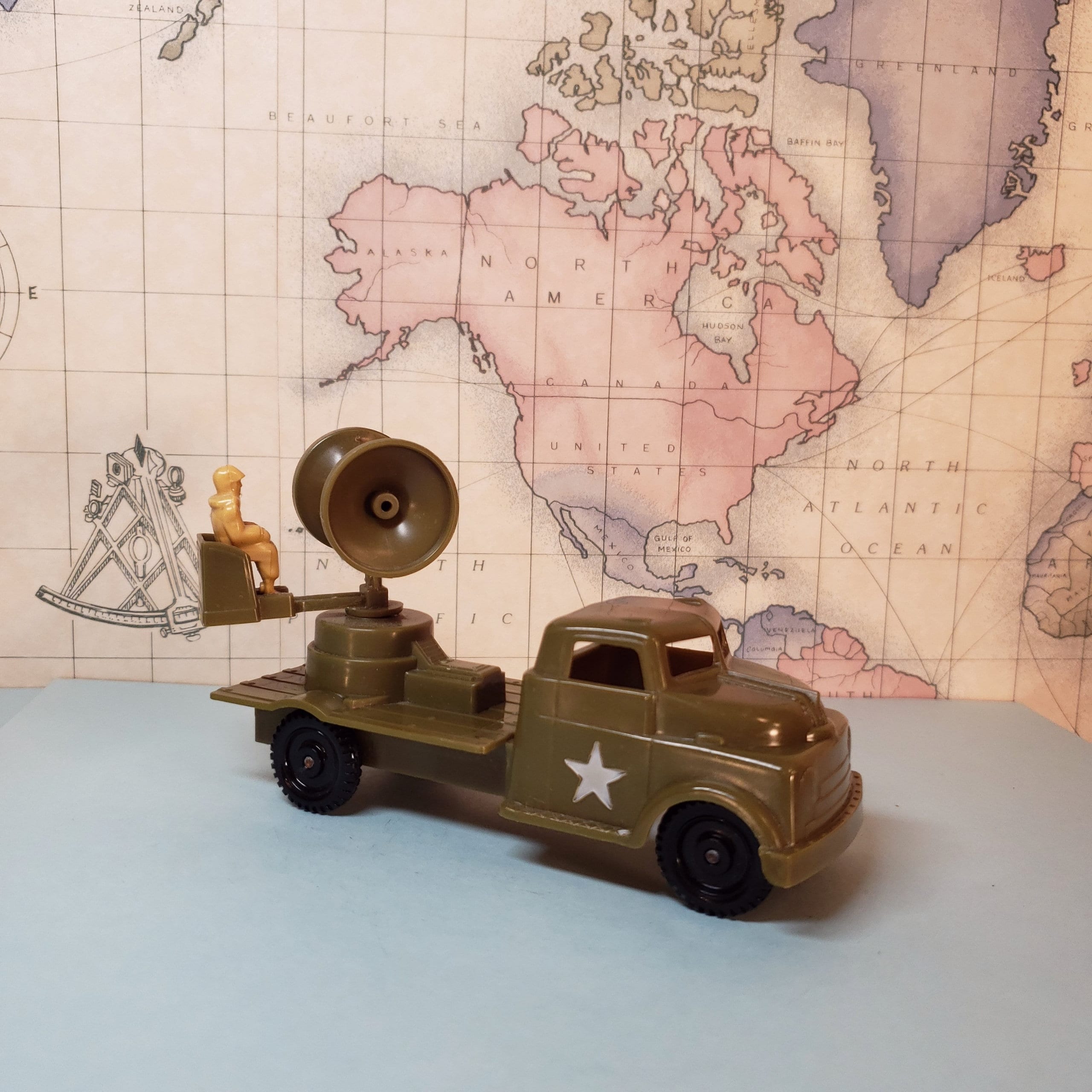 Vintage Pyro Hard Plastic Military Mobile Sound Truck 1950's Army USA ...