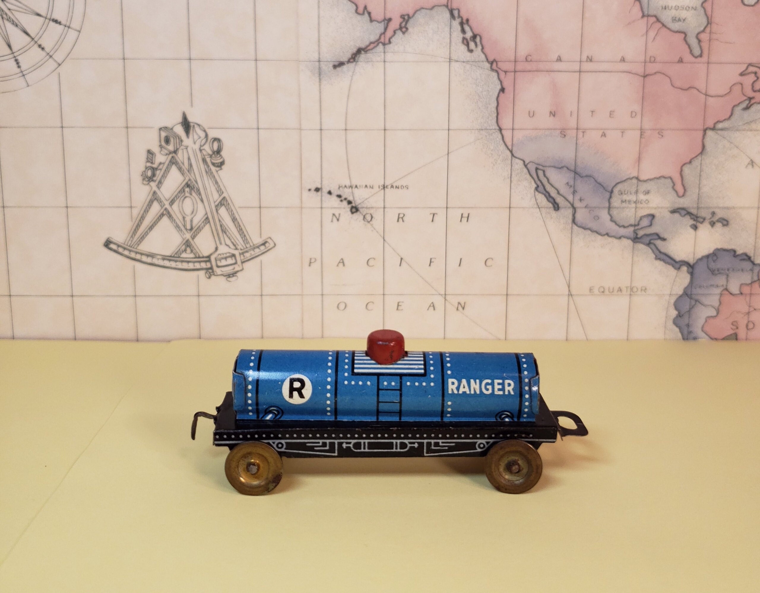 Vintage 1950's Ranger Tin Train Tank Tanker Car - Etsy