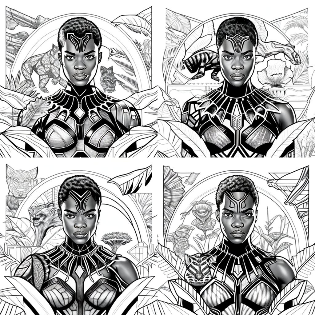 Wakanda Coloring Page - Etsy
