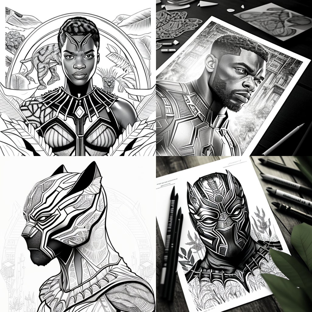 Wakanda Coloring Page - Etsy