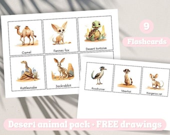 Printable Safari Animals Flashcards 30 Montessori Cards - Etsy