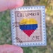 Columbia Flag Stamp Cross Stitch Pattern, Tiny Hand Embroidery (PDF ...