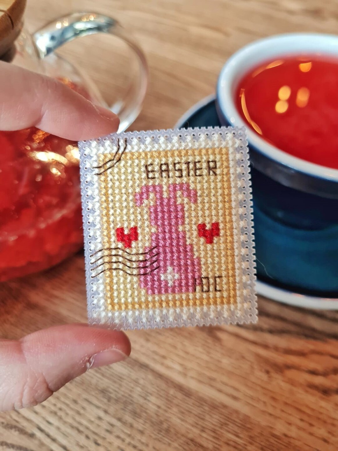 Easter Rabbit Postage Stamp Cross Stitch Pattern Easter Bunny Animal ...