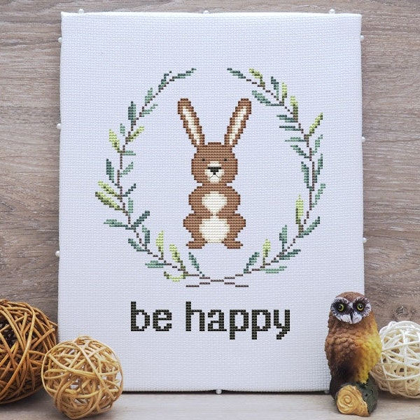 The Primitive Hare Cross Stitch - Etsy