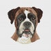 Boxer Dog Cross Stitch Pattern Pet Cross Stitch Cute Dog Primitive ...