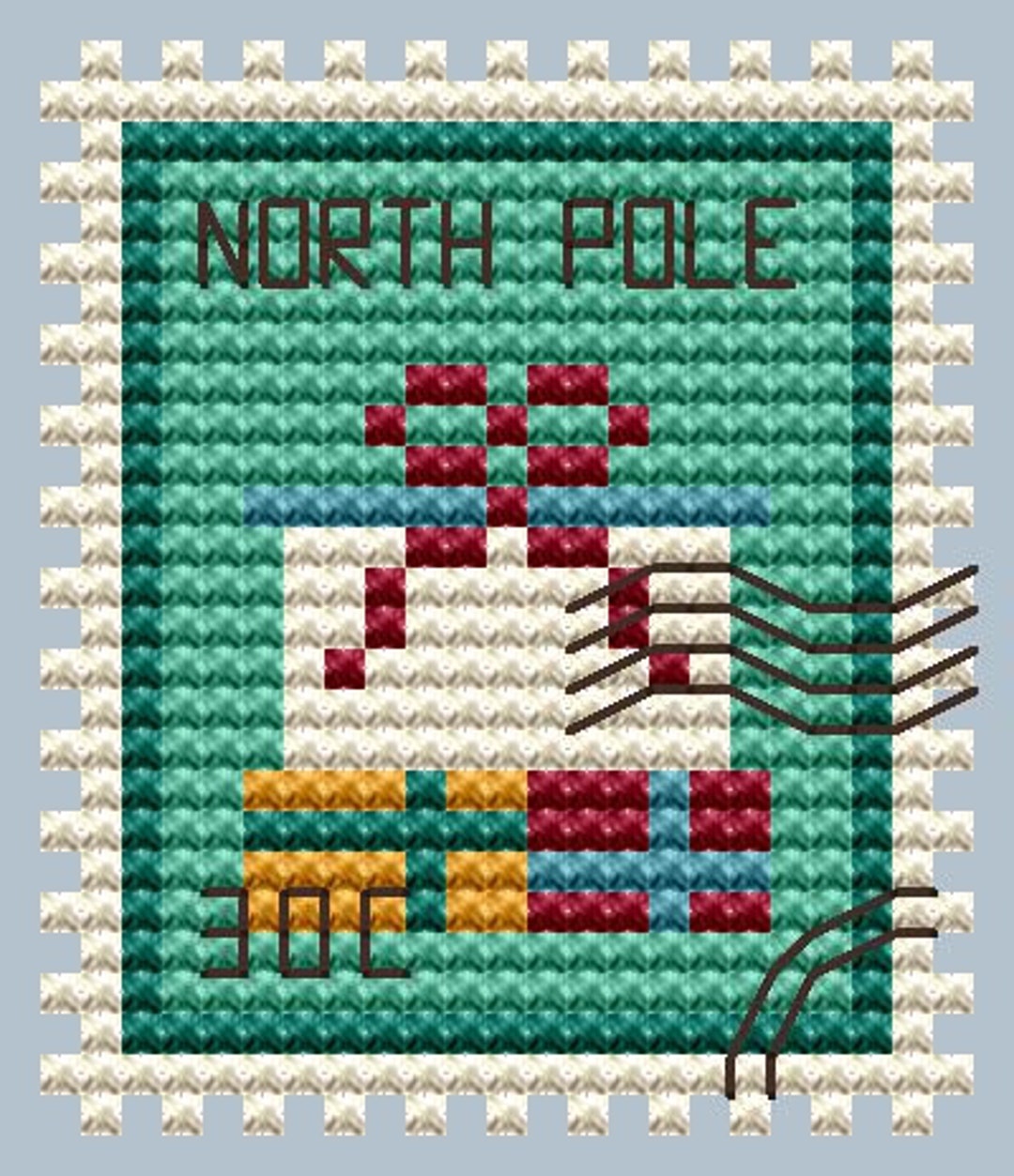 Gifts Postage Stamp Cross Stitch Pattern Holiday Cross Stitch Mini ...