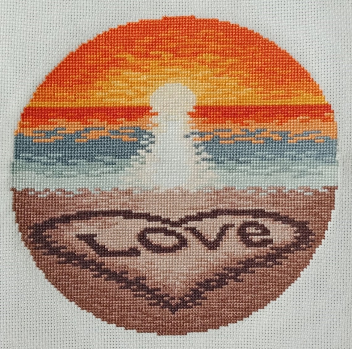 Beach Cross Stitch Pattern Beautiful Landscape Sunset Cross Stitch ...