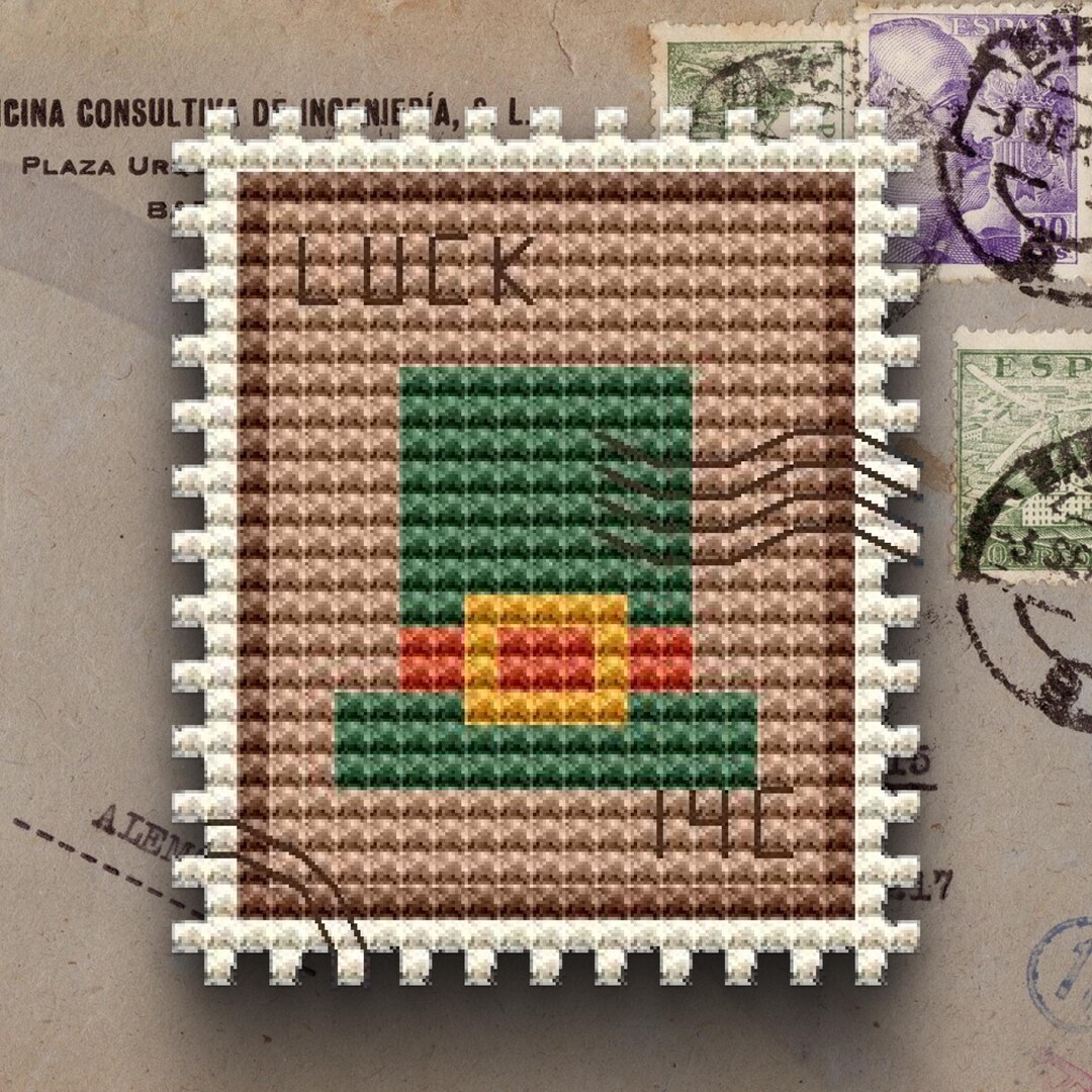 Pilgrim Hat Postage Stamp Cross Stitch Pattern, Thanksgiving Embroidery ...