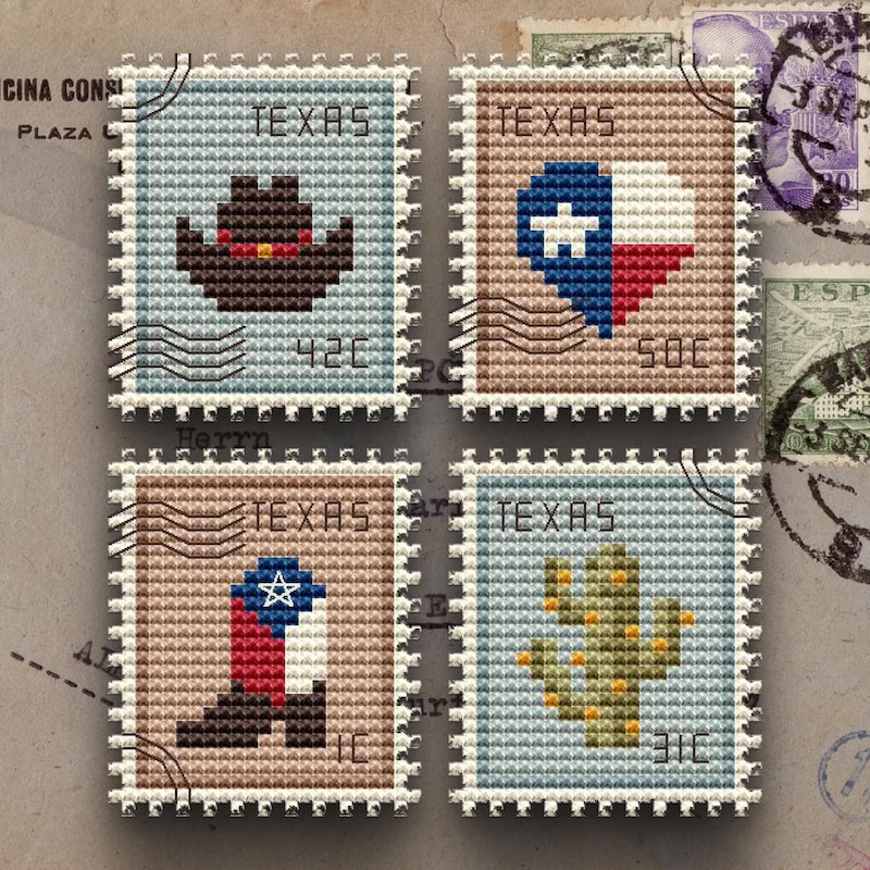 Texas Cross Stitch - Etsy