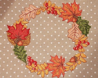 Maple Leaf Cross Stitch Pattern Fall Cross Stitch Autumn Leaf Small ...