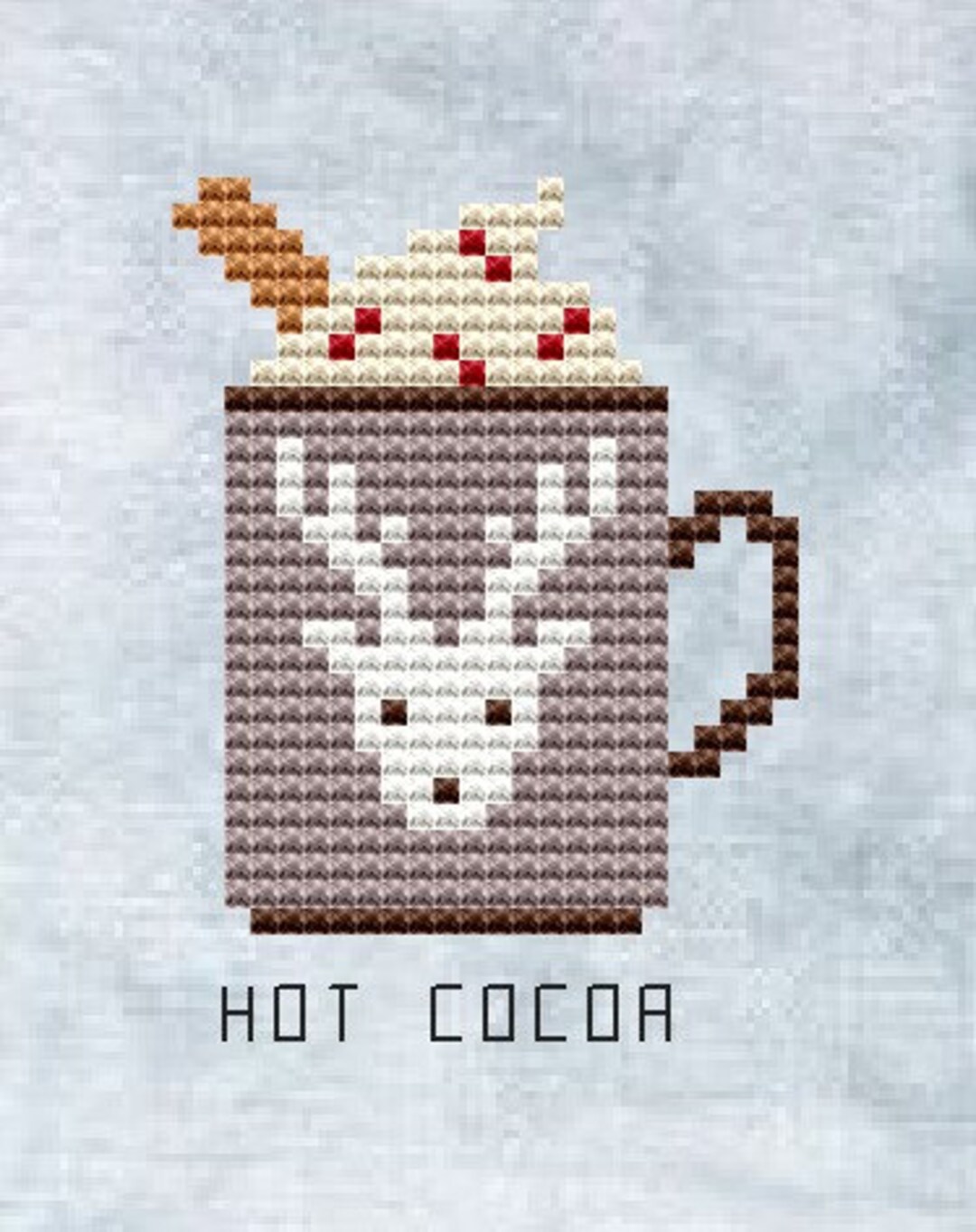 Hot Cocoa Mug Cross Stitch Pattern Christmas Mug Winter Cross Stitch ...
