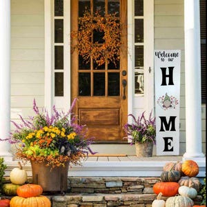 Wooden Gnome Welcome to Our Home Hand Painted Porch Sign - Etsy