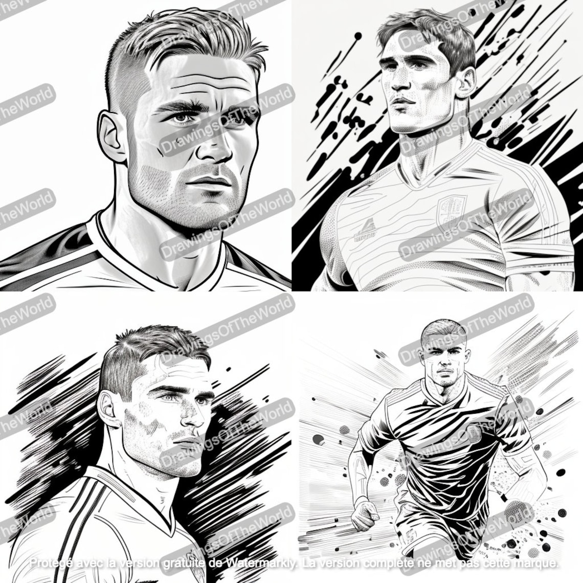 Football Printable Coloring Book for Football Lovers - Etsy