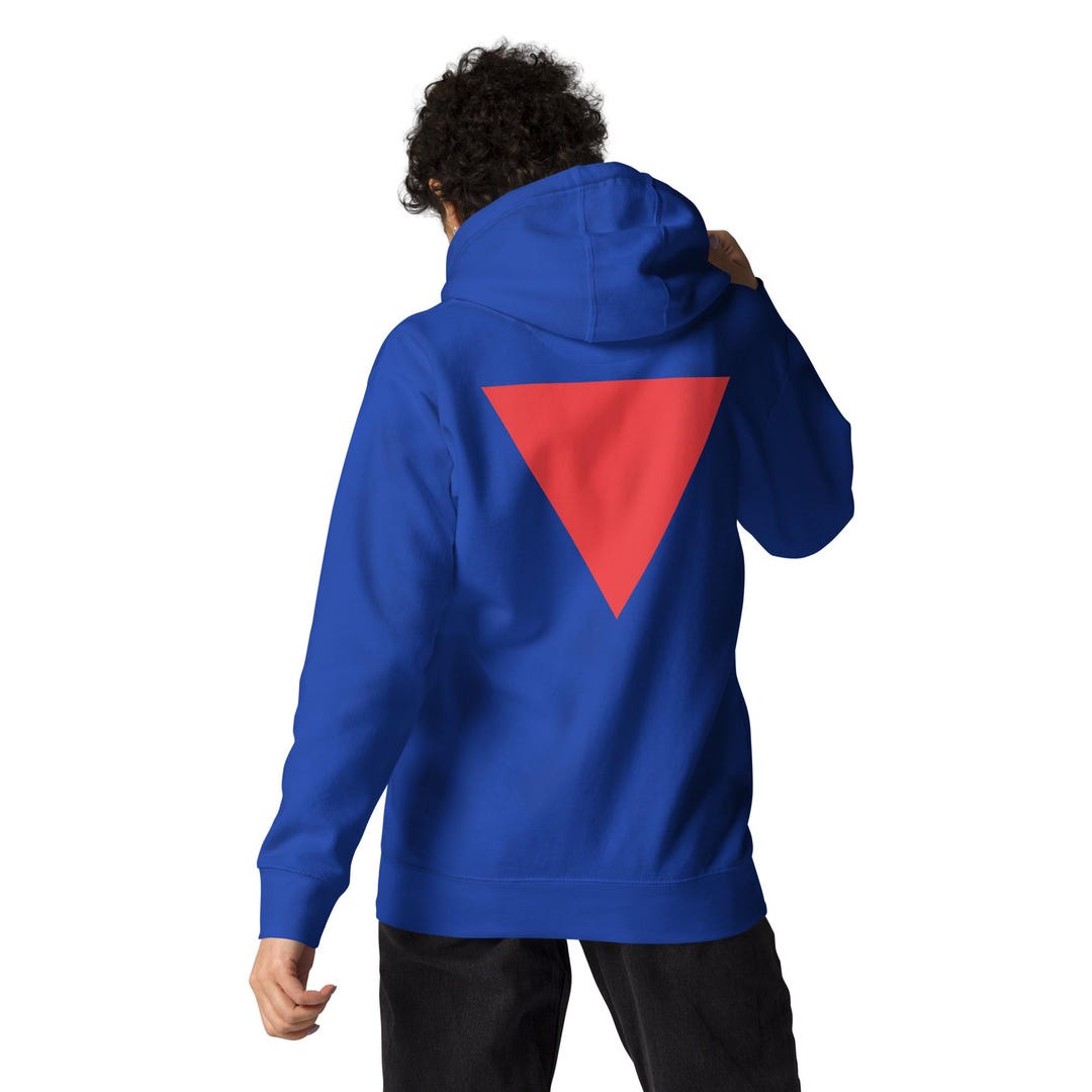Red Triangle Hoodie, Minimal Graphic Hoodie, Modern Unisex Hoodie, Cool ...