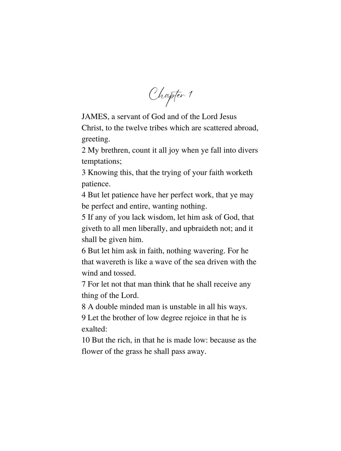 Book of James Journaling Bible Printable KJV King James Version Lined ...