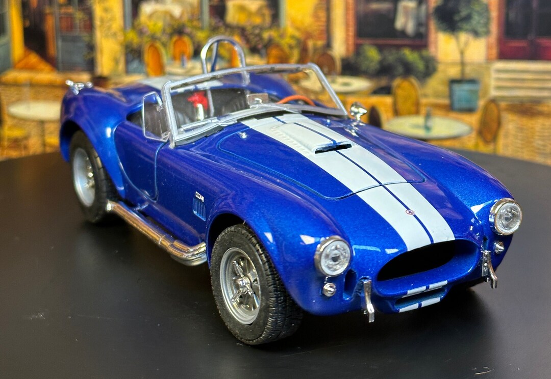 Miniature Model Car Ford Motor Company 1965 Shelby 427 SC Blue White ...