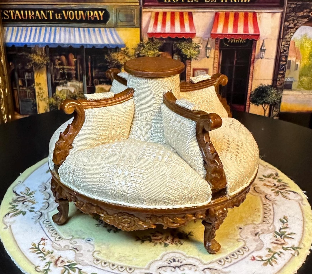 Hand Made Miniature Victorian Dollhouse Decor Replica the Real Ottoman ...