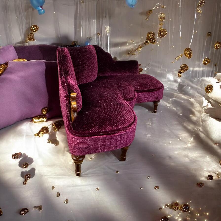 1:12 Miniature Borne Settee Burgundy Velvet - Etsy