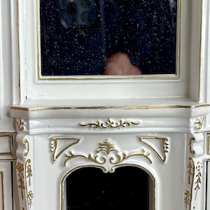 19th Century French Rococo Wall Unit Fireplace With Large Mirror - Etsy