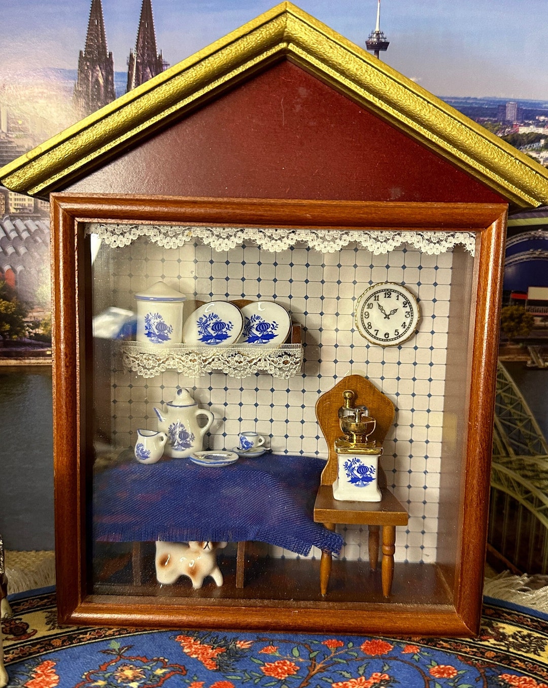 Beautiful Vintage Reutter Porcelain German Shadow Picture Box Birch ...