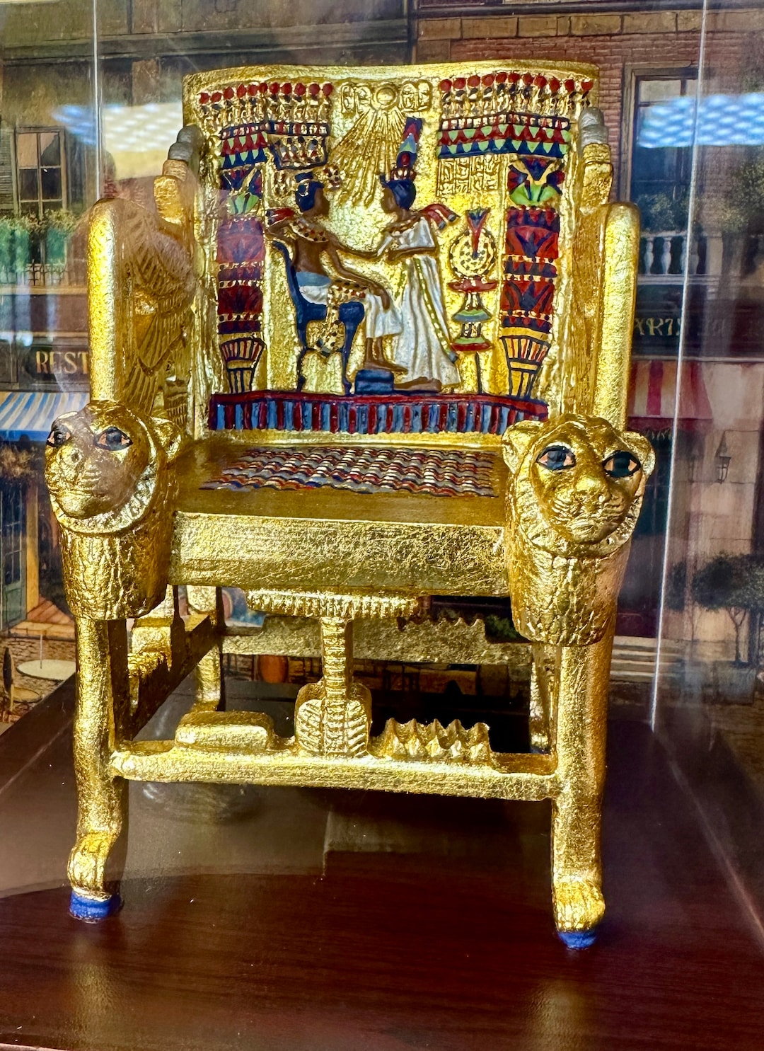 1-6 Scale King Tut Throne Chair Gold Resin Collectible Museum Quality ...