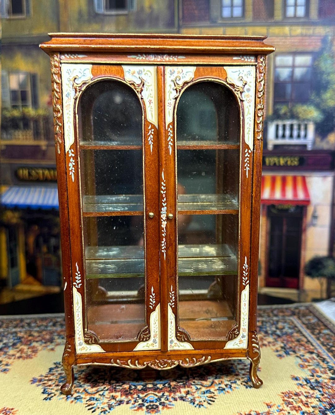 Vintage Bespaq Rare Miniature Dollhouse Decor Replica Chippendale Walnut Chinoiserie China ...