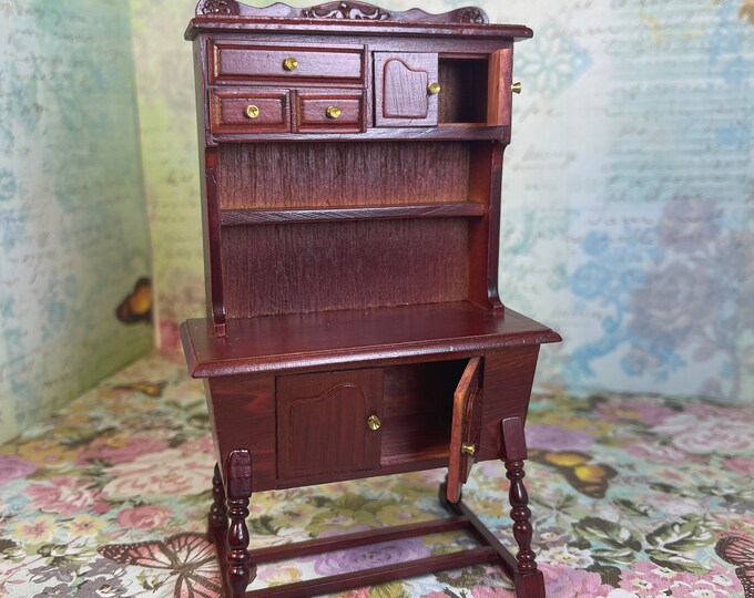 Vintage Pre 1989 Dollhouse Scale Furniture Mahogany Cabinet for Any ...