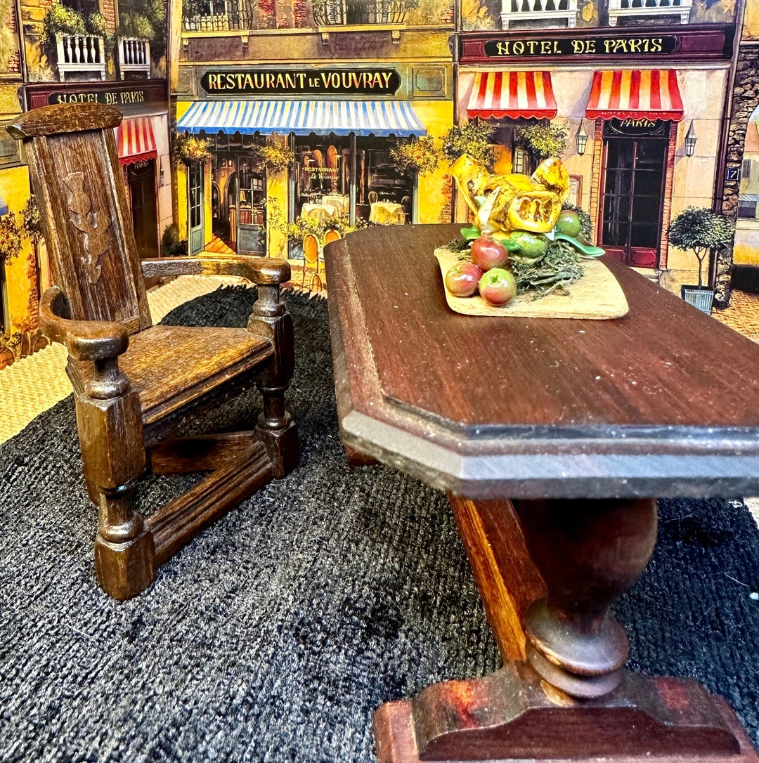 Vintage 3 Piece Medieval Triangle Chair Table Artist Design and Crafted ...