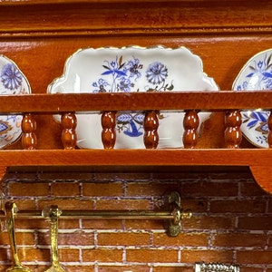 Stunning German Made Miniature Dollhouse Kitchen Decor Replica Walnut ...