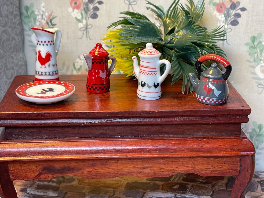 Five French Feves Miniature Porcelain Pots and Biscuit Plate - Etsy