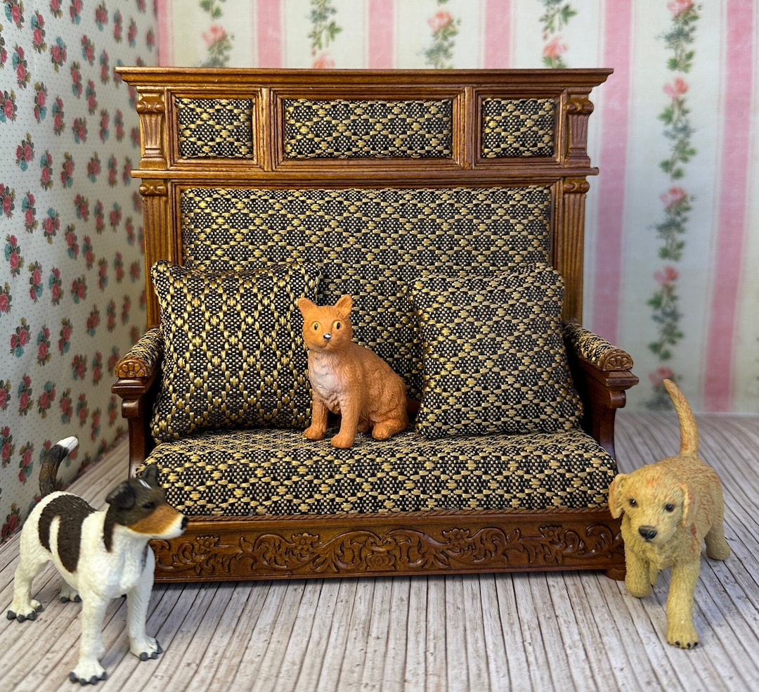 Beautiful Miniature JBM Replica Library Bench Walnut Silk - Etsy