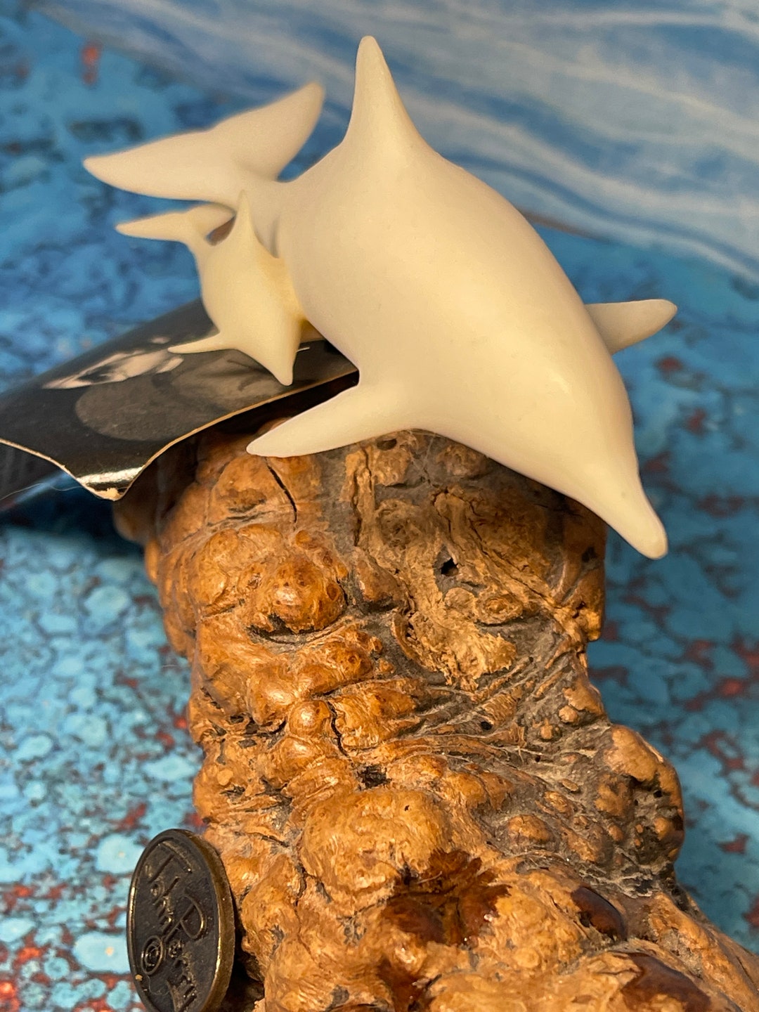 John Perry Studios Sculpture Mother Dolphin and Baby 1990s 8 X 4 X 3 ...