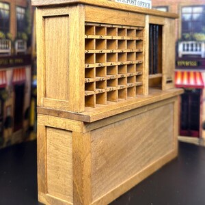 1:12 Totally Hand Crafted Miniature Room Box Decor US Post Office Pine ...