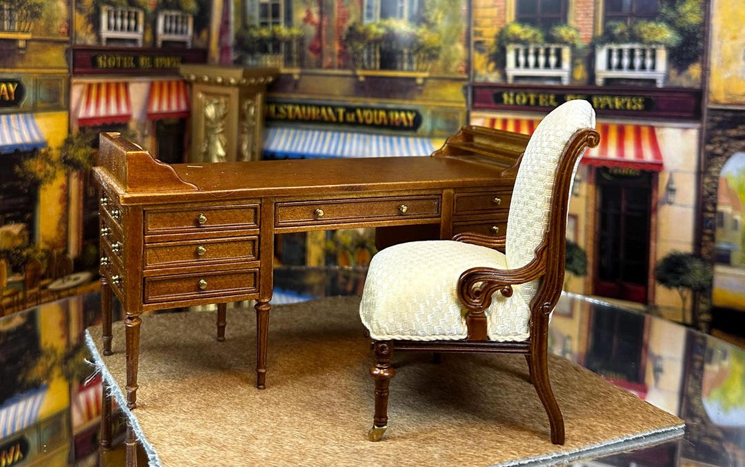JBM Quality Miniatures Dollhouse Decor Replica George Washington Desk ...