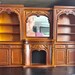 1:12 Scale Dollhouse French Rococo Walnut Wall Unit With Fireplace ...